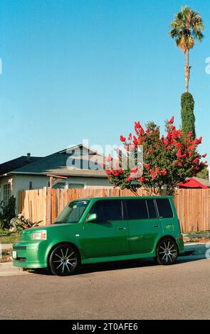 Green compact cars, California Stock Photo - Alamy