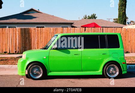 Green compact cars, California Stock Photo - Alamy