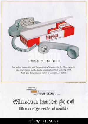 Winston Cigarettes (1963) - Vintage american magazine press advertising ...