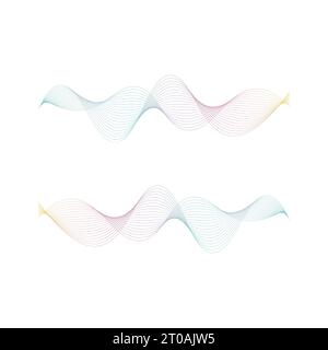 Sound waves line vector illustration design template Stock Photo - Alamy