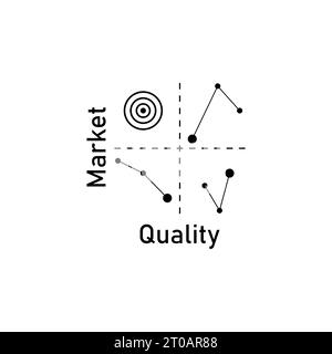 quadrant concept diagram logo illustration template Stock Photo - Alamy