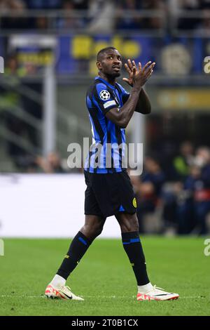 Marcus Thuram of Fc Internazionale gestures during the Serie A match ...