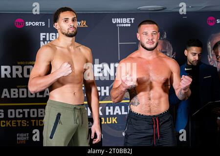 Karol Itauma during the weigh in at BOXPARK Wembley, London. Picture ...