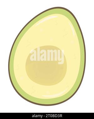 brown avocado color icon vector illustration Stock Vector Image & Art ...