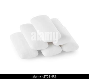 Pile of tasty chewing gums on white background Stock Photo - Alamy