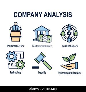 Business Analysis with Pestel Methods Icon Set Stock Vector Image & Art ...