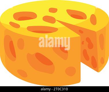 cheese sliced melted round design Stock Vector Image & Art - Alamy
