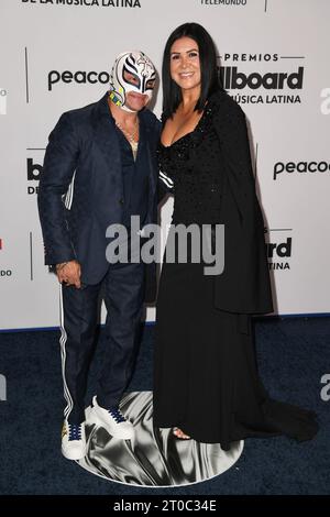 CORAL GABLES, FL - OCTOBER 5: Rey Mysterio and Angie Gutierrez at the ...