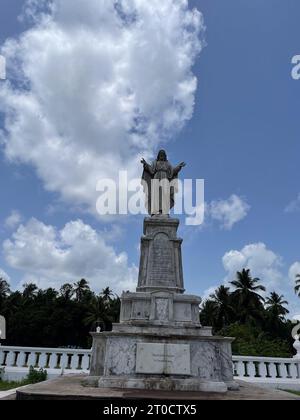 Statue of jesus christ of se cathedral at velha ; Goa ; India Stock ...