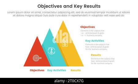 goals or target infographic with pyramid shape and dart on top concept ...