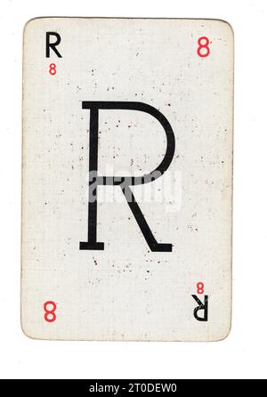 Alphabet playing cards, isolated on a white background Stock Photo - Alamy