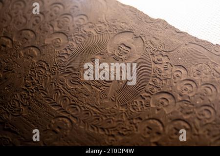 Ancient Chinese woodblock printing board, ancestor of printing press ...