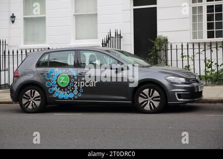 Zipcar Car Sharing Company electric Car Sydney Street London England ...