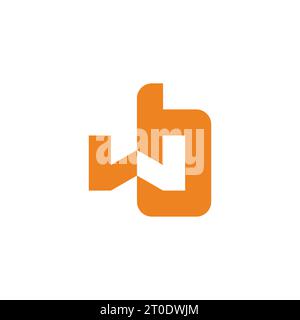 letter wb simple negative space logo vector Stock Vector Image & Art ...