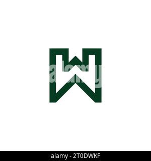 letter ww simple line geometric logo vector Stock Vector Image & Art ...