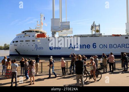 Canopee, the world's first hybrid wind powered cargo ship, sailing out ...