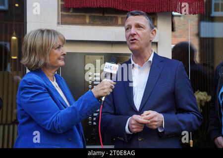 A blue plaque commemorating the birthplace of commercial radio in the ...