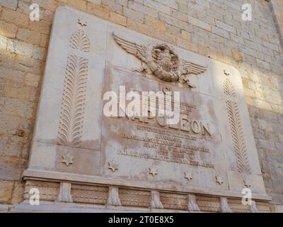 A memorial alongside the Route Napoleon which follows the route ...