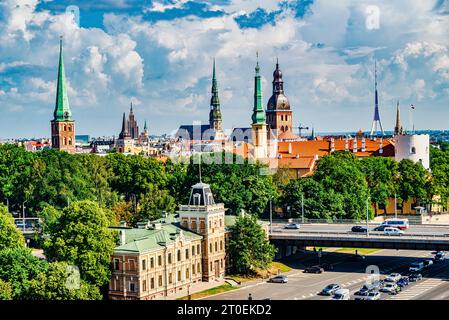 View of Riga Old Town from Latvian Academy of Sciences, September 2022 ...