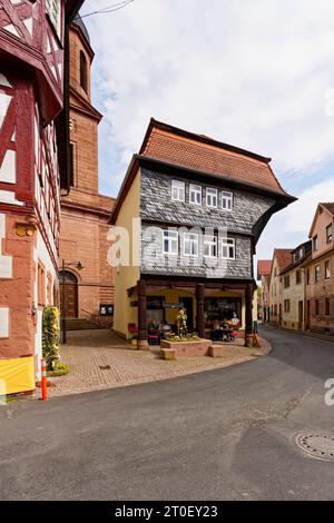 Historic old town in Rieneck in Sinntal, Main-Spessart County, Lower ...