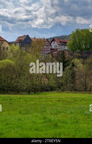 Historic old town in Rieneck in Sinntal, Main-Spessart district, Lower ...