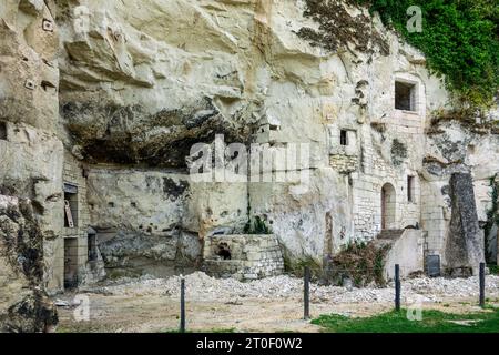 At the caves of Turquant in the Rue Chateau Gaillard Stock Photo - Alamy