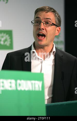 Green Party co-leader Adrian Ramsay speaking during the Green Party ...