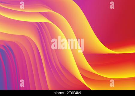 abstract wavy style with blended overly of colorful gradient vector ...