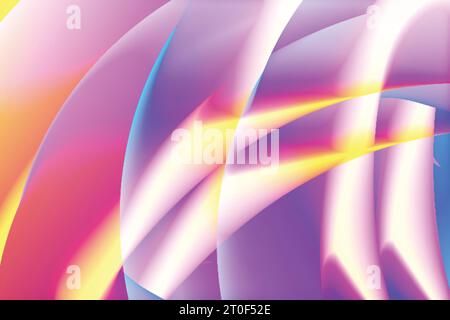 abstract wavy style with blended overly of colorful gradient vector ...