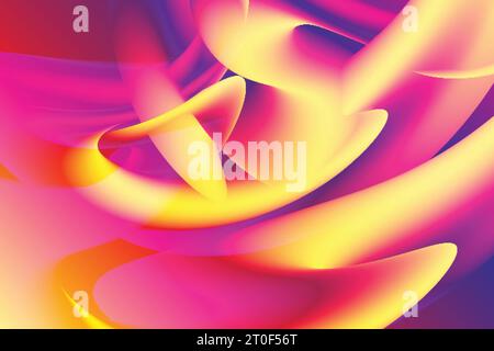 blended overly creative modern art abstract gradient colored wavy with ...