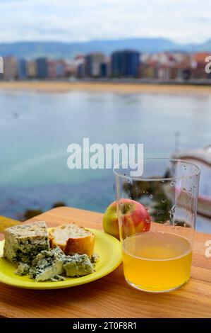 Food pairing in Asturias, blue cow cabrales cheese from caves in Arenas ...