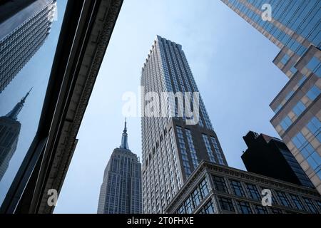 Architectural detail of 42nd Street, a major crosstown street in the ...