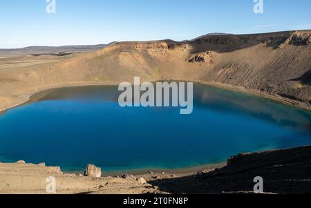 Viti maar in Iceland, associated with Krafla volcano near Lake Myvatn ...