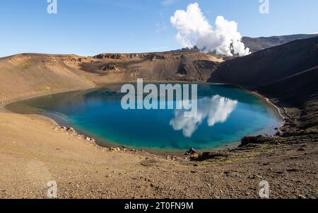 Viti maar in Iceland, associated with Krafla volcano near Lake Myvatn ...