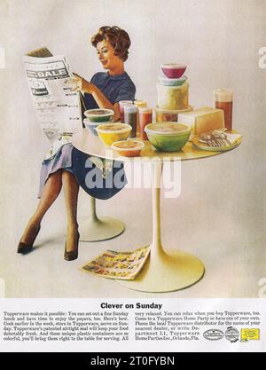 1960s USA Tupperware Magazine Advert Stock Photo - Alamy