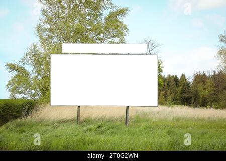 Empty big signboard outdoors. Mock-up for design Stock Photo - Alamy