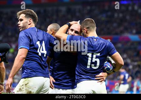 Maxime Lucu and Damian Penaud during the French Top 14 rugby union ...