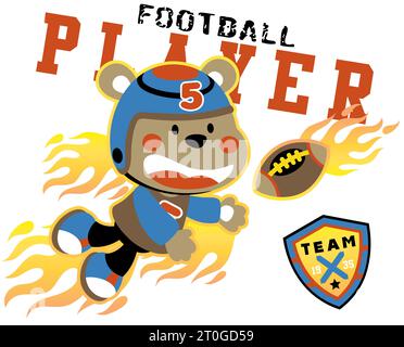American Football Bear Mascot Illustration Stock Vector Image & Art - Alamy