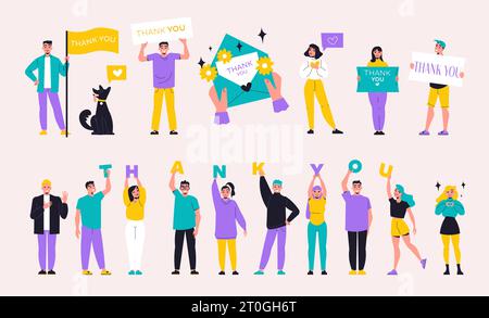 vector set of people feeling thankful Stock Vector Image & Art - Alamy