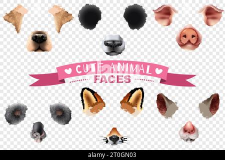Different faces of wild animals illustration Stock Vector Image & Art ...