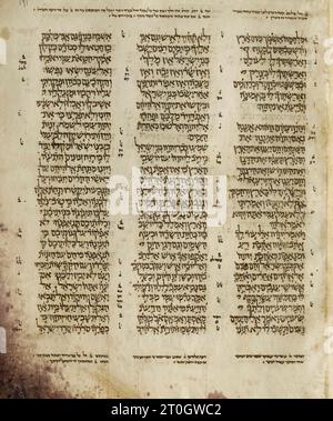 A Page from the Aleppo Codex. The Aleppo Codex (Crown of Aleppo) is a ...