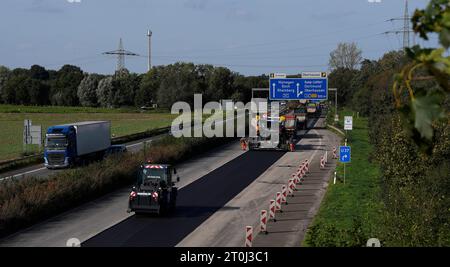 Bauarbeiten auf der A57 zwischen Kreuz Moers und Kreuz Kamp-Lintfort ...