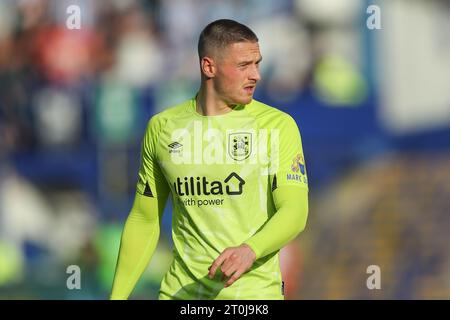 Ben Wiles #23 of Huddersfield Town arrives ahead of the Sky Bet ...