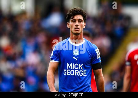 Joel Randall (14 Peterborough United) controls the ball during the Sky ...