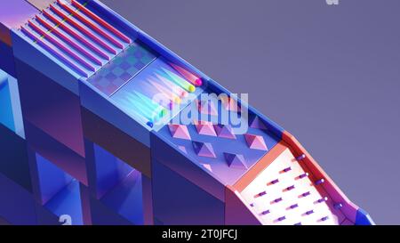 Colorful 3d marble race animation. Rainbow color marble run digital art ...