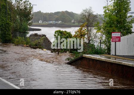 Glasgow, Scotland, UK. 07th October 2023, Glasgow, Penilee, Flooding ...