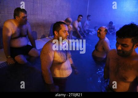 Sarein, Ardabil, Iran. 5th Oct, 2023. Iranian men at the Royal Park ...