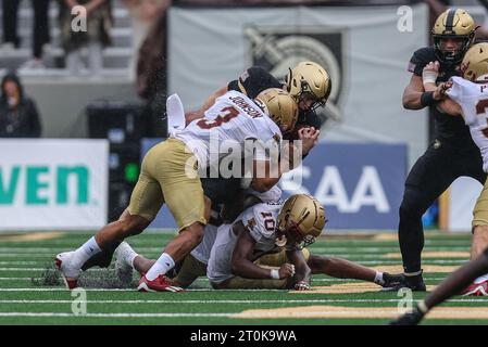 Boston College defensive back Khari Johnson picks up a Florida State ...
