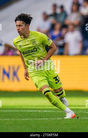 Yuta Nakayama #33 of Huddersfield Town warms up before the game during ...