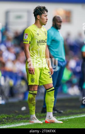 Yuta Nakayama #33 of Huddersfield Town warms up before the game during ...